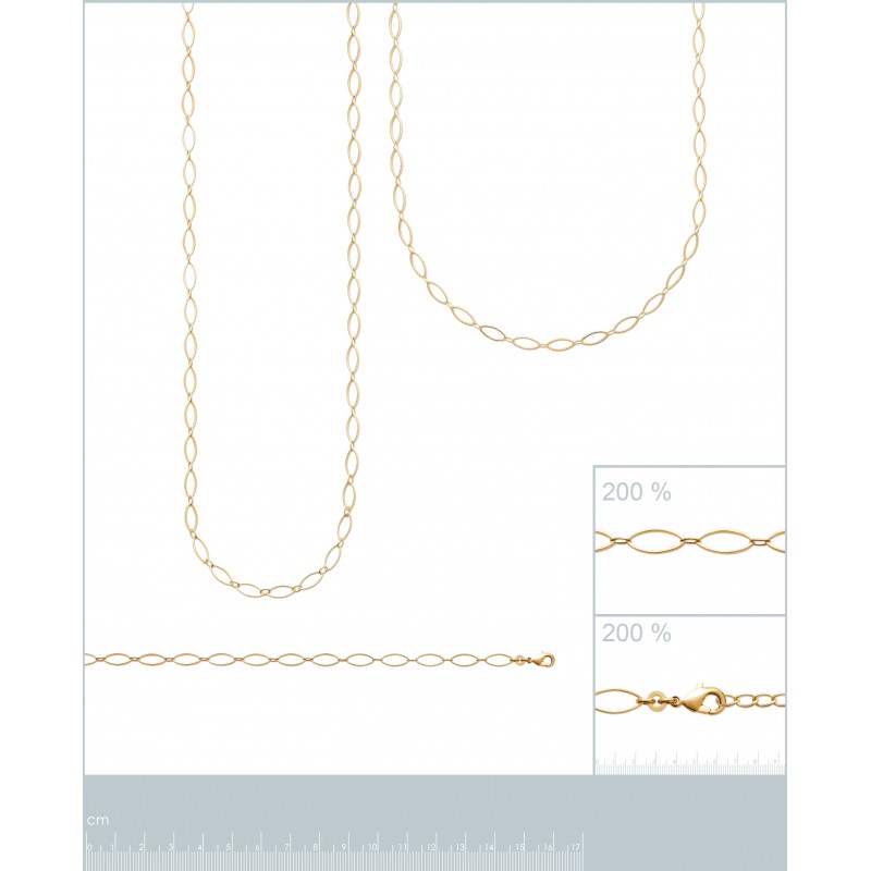 Collier Plaqué Or - Femme - 45cm